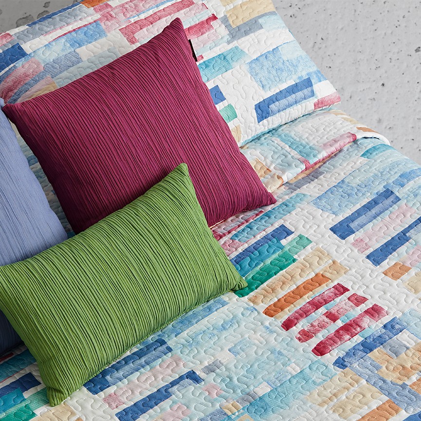 colcha bouti reversible multicolor