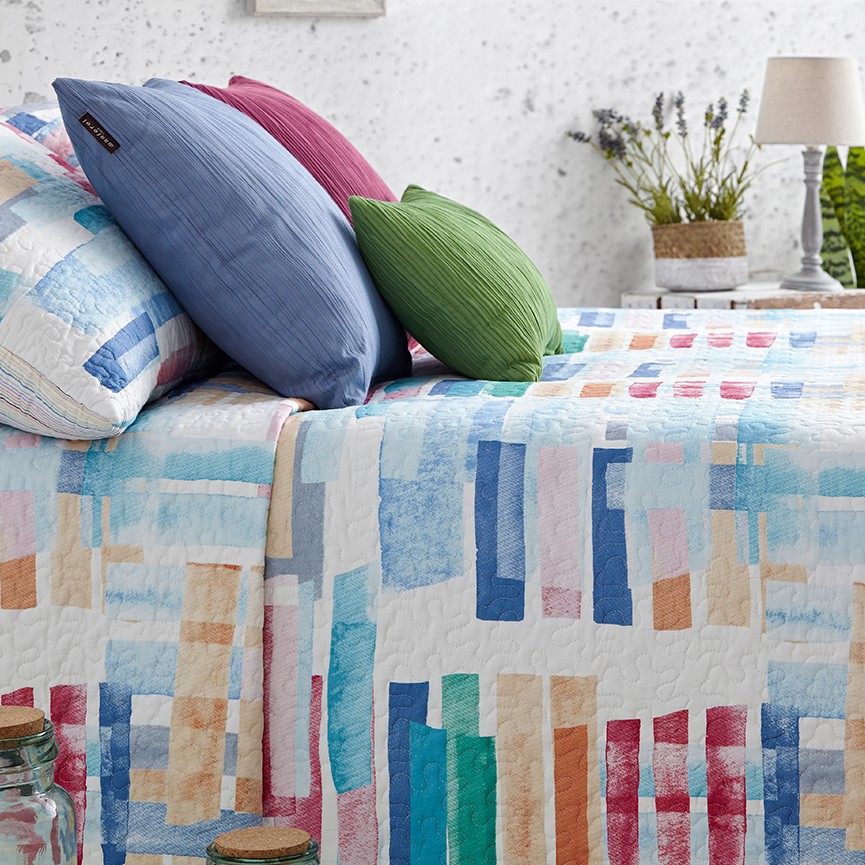 colcha bouti reversible multicolor